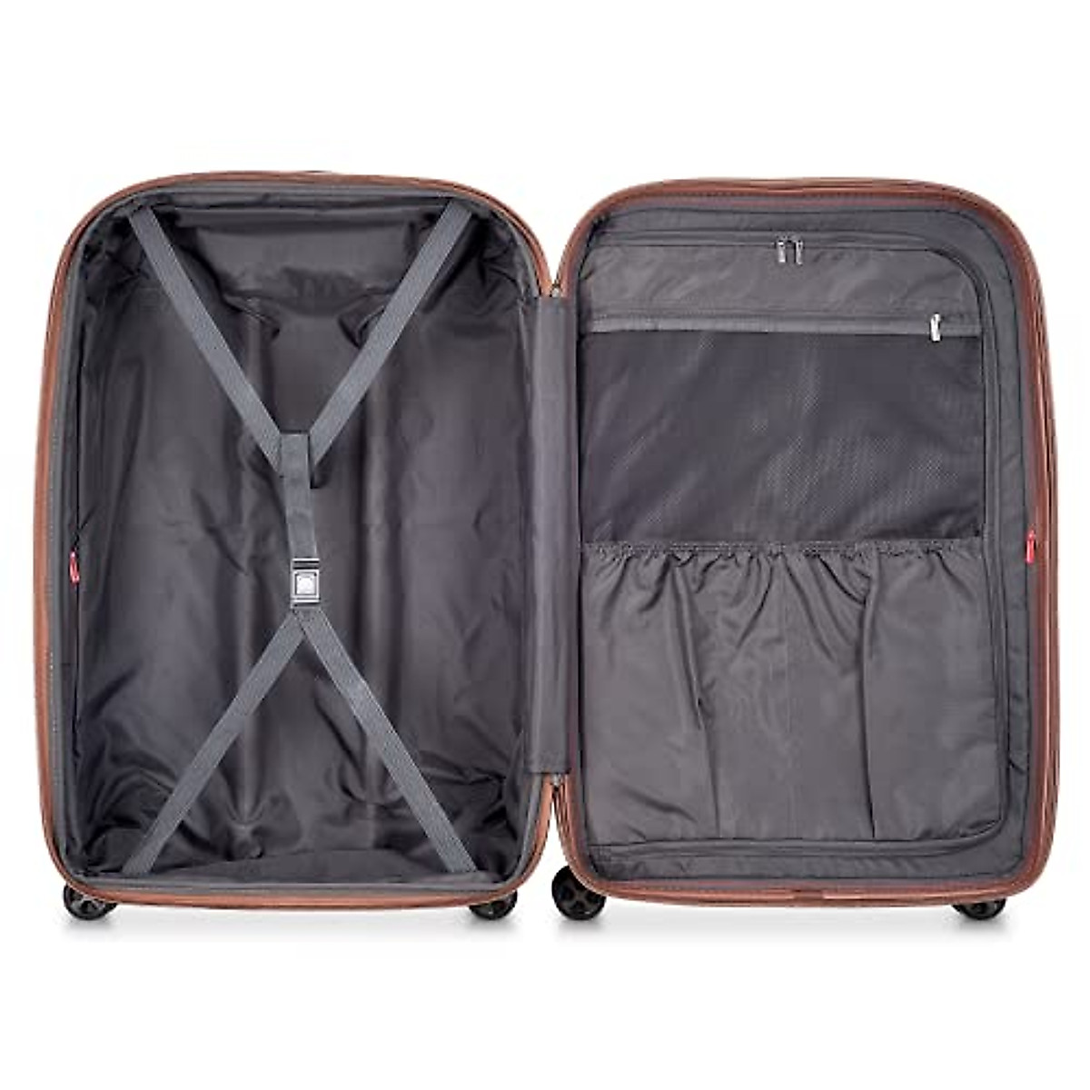 DELSEY Paris St. Tropez Hardside Expandable Luggage with Spinner Wheels, Black, 3-Piece Set (21/24/28)