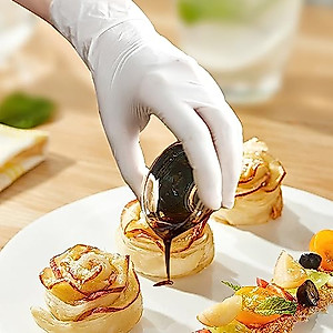 SwiftGrip Disposable Nitrile Exam Gloves, 3-mil, Small, Box of 50, White Nitrile Gloves Disposable Latex Free for Medical, Cleaning, Cooking & Esthetician, Food-Safe, Powder-Free, Non-Sterile