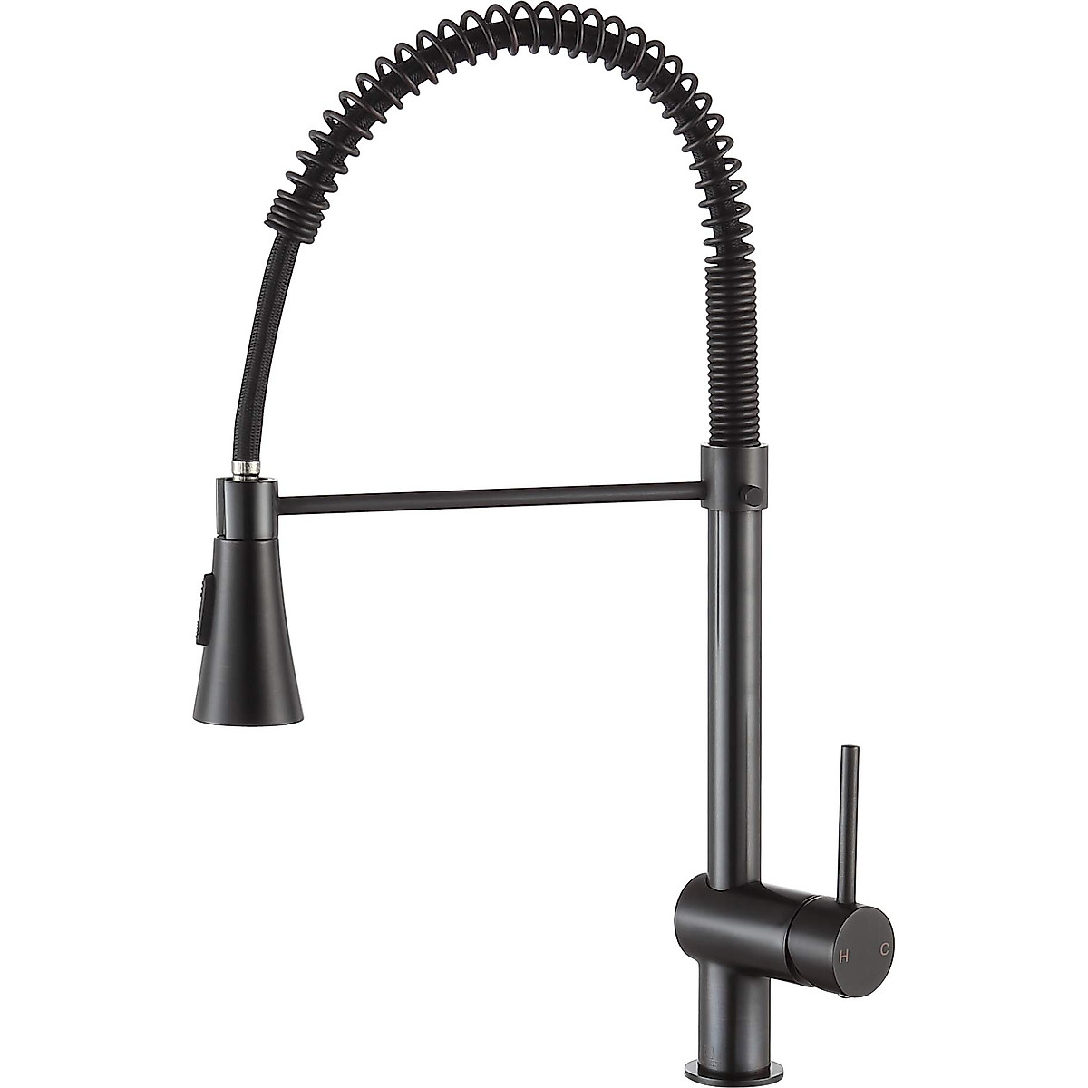 ANZZI Carriage Modern Single Hole Kitchen Faucet, Single Handle Oil Rubbed Bronze Kitchen Faucet, Commercial Stainless Steel Kitchen Bar Pull Out Kitchen Sink Faucet, KF-AZ211ORB