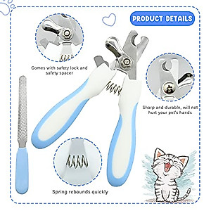Rabbit Grooming Kit with Slicker Rabbit Brush Bath Massage Glove Brush Pet Shedding Comb Nail Clipper Trimmer 6 Piece Set for Bunny Kitten Guinea Pig Cat Chinchilla Ferret Small Animals