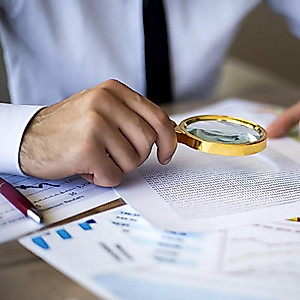 Magnifying Glass 6X Magnification Magnifier Handheld Magnifier for Science, Reading Book, Inspection. (6X Handheld Magnifier)