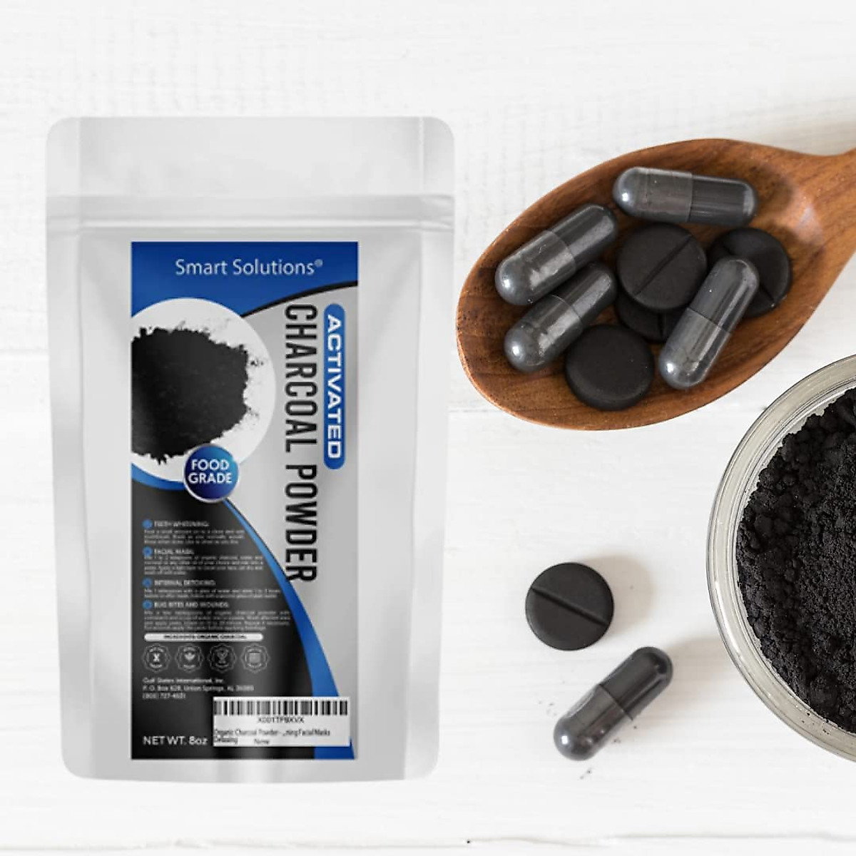 Smart Solutions Activated Charcoal Powder, 2 lb Bulk | 100% Natural, Premium Quality, Finely Ground, Multi-Purpose, Food Grade, Non-GMO, Vegan, No Fillers
