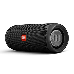 JBL Flip 5 Waterproof Portable Wireless Bluetooth Speaker Bundle with divvi! Protective Hardshell Case - Black