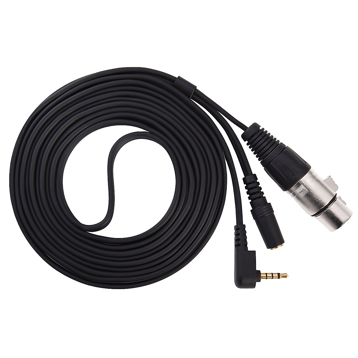 LyxPro XLR Female to TRRS 10 Feet Connects Professional XLR Microphones to iOS, iPhone, iPad, and iPod includes Onput for Headphones - Long