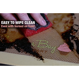 Silicone Baking Mat for Macaron- Two Half Sheet Mat Set 16.5 x 11 5/8 - Non Stick - Cookie Sheet - Baking Liner - Perfect for Oven, Pastry, Bacon, Cookies, Chicken, Pizza, Bread, Pastry Rolling