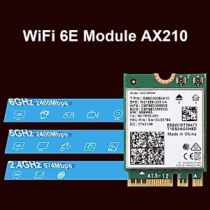 WiFi 6E AX210 NGW Wireless Card M.2 2230/NGFF WiFi 6E Laptop Module with Bluetooth 5.3, 5400Mbps Tri-Band AX210 WiFi Chip Adapter, MU-MIMO, Ultra-Low Latency, Supports Windows 11/10 (64bit)