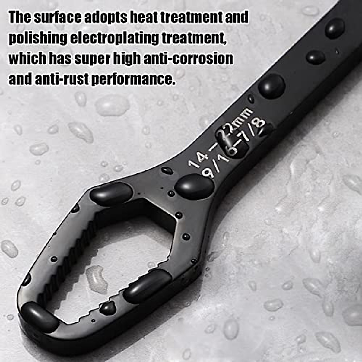 4 PCS Universal Torx Wrench Double-Head Self-Tightening Wrench, 3mm-22mm Adjustable Glasses Wrench, Multi-purpose Multi-function Wrench for Outdoor Riding Home Car Repair Tools