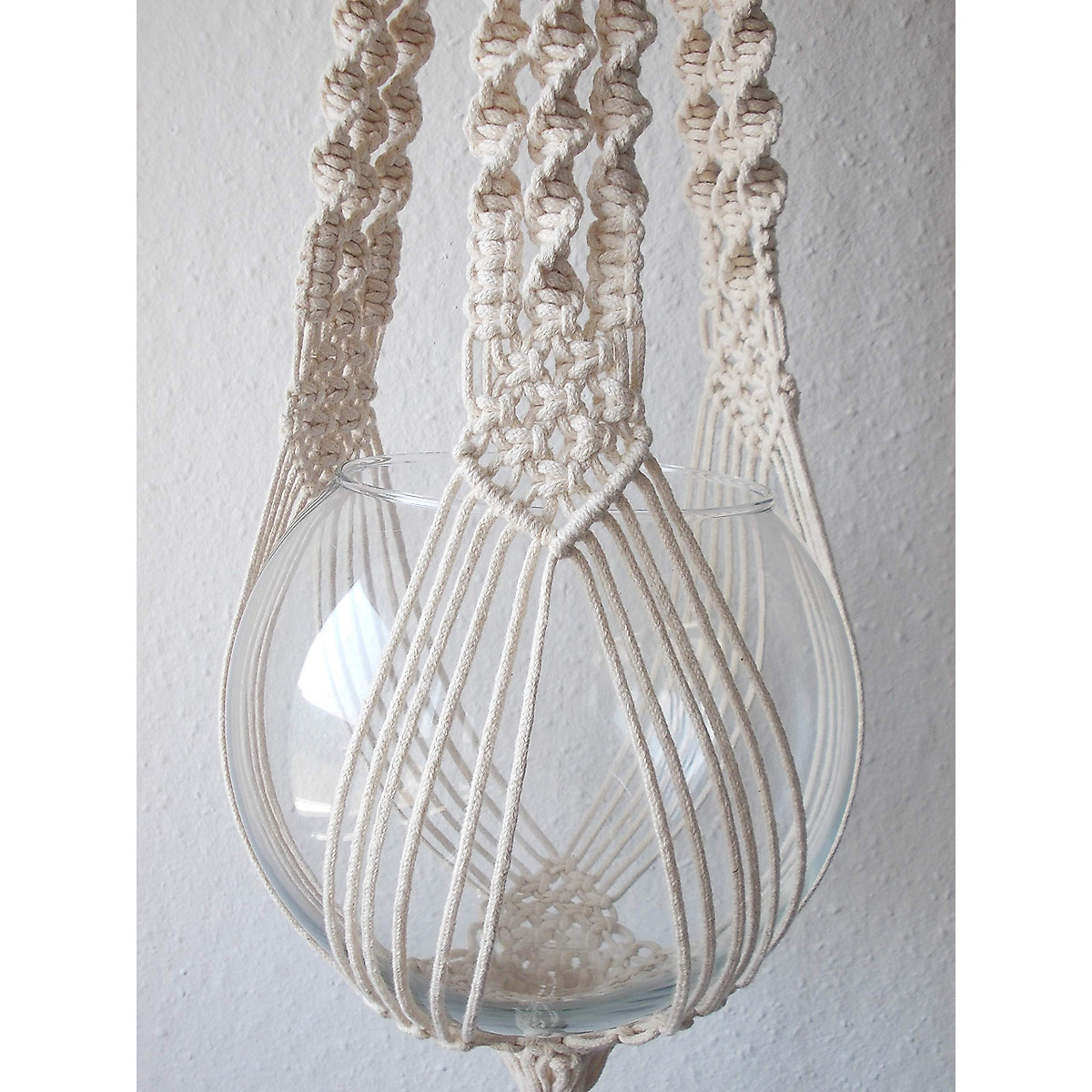 Macrame plant hanger-cotton rope -42 inches (110 cm) long-macrame shelf-candle holder- pot hanger or macrame hanging table