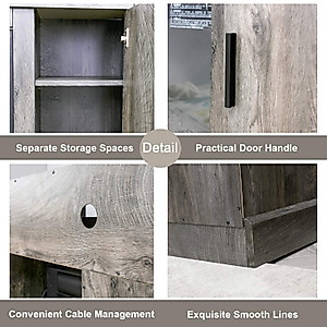 PatioFestival Electric Fireplace TV Stand Entertainment Center Corner Fire Place Heaters Tv Console with Generic Rustic Furniture for TVs up to 42" Wide, Rustic