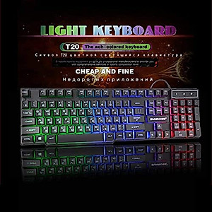 CNGY Keyboards Keyboard& Mouse USB 180 Keys Backlight Mechanical Wired Gaming Keyboard Mouse Set For PC
