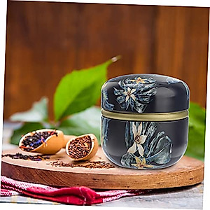HEMOTON Tea Storage 2pcs tea pot wrought iron tea canister metal tin can Tea Bag Holder