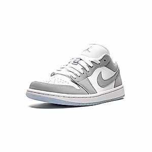 Jordan Womens WMNS Air Jordan 1 Low DC0774 105 White/Wolf Grey - Size 7.5W