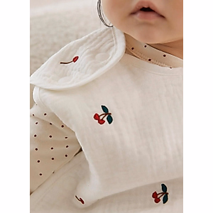 Konny Baby Sleep Sack - Wearable Blanket Sleeping Vest | 6-Layer Cotton Gauze Newborn Essentials Cloths | TOG 1.0 | 6 Months - 5T | (Cherry, Small)