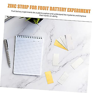 ULTECHNOVO 2sets Fruit Battery Science Battery Anode for Zinc Plating Electrode Strip for Electroplating Anode for Zinc Electroplating Electrode Materials Zinc Anode Electrode Strips 16pcs*2