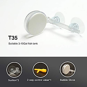 UPETTOOLS Aquarium Air Stone Fish Tank Nano Bubble Stone Kit with Control Valve Quiet Super-High Dissolved Oxygen Diffuser Makes Super Tiny Bubbles for Fish Tank and Hydroponic