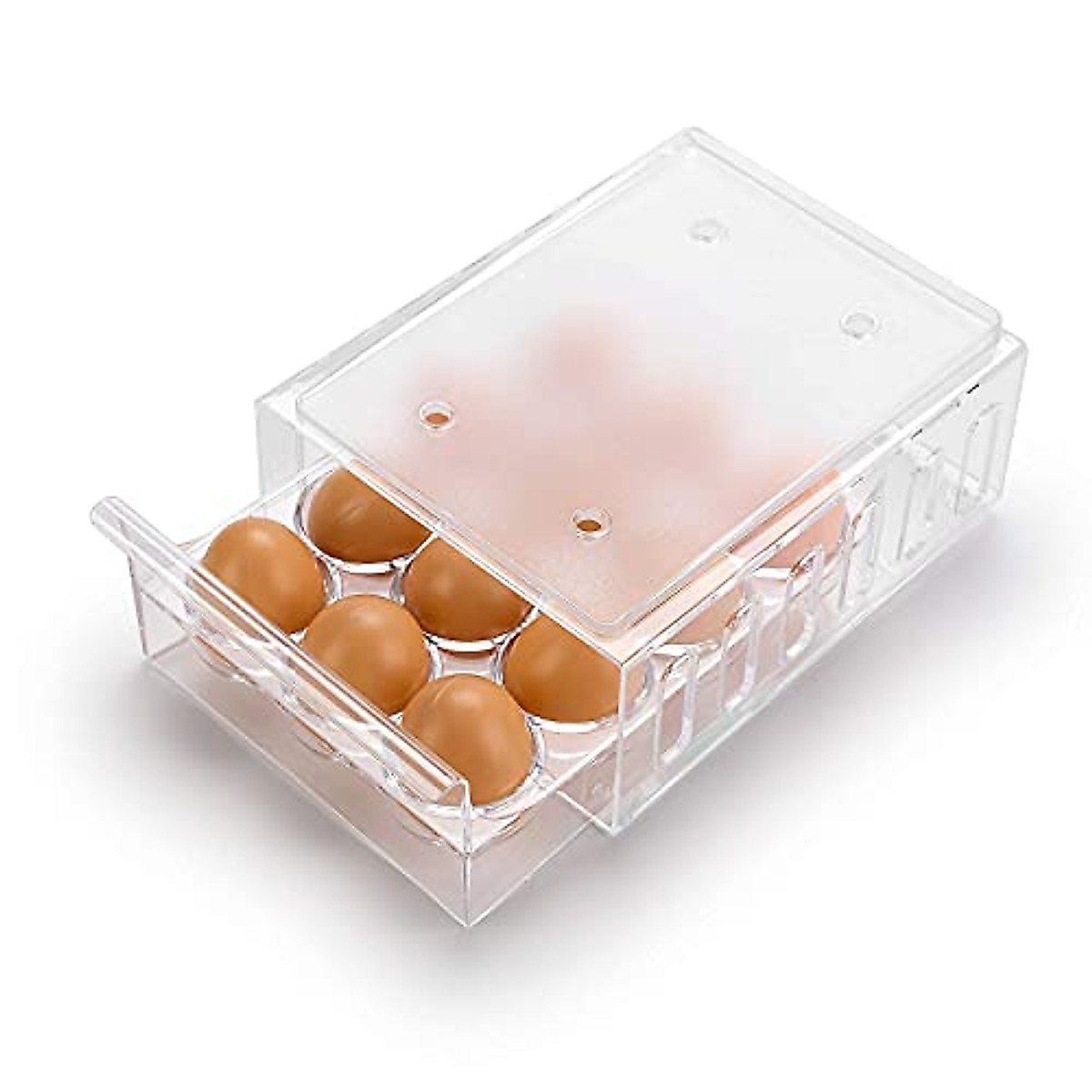 Ettori 2pcs Soda Can Organizer for Refrigerator and Egg Holder for Refrigerator BPA Free Fridge Organizer
