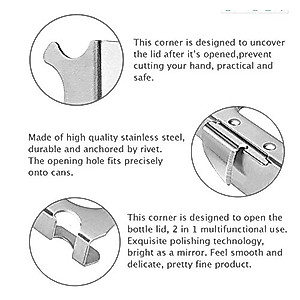 Kitchen Stainless Steel Military Style Multi-Function Manual Can Opener for Can Beer