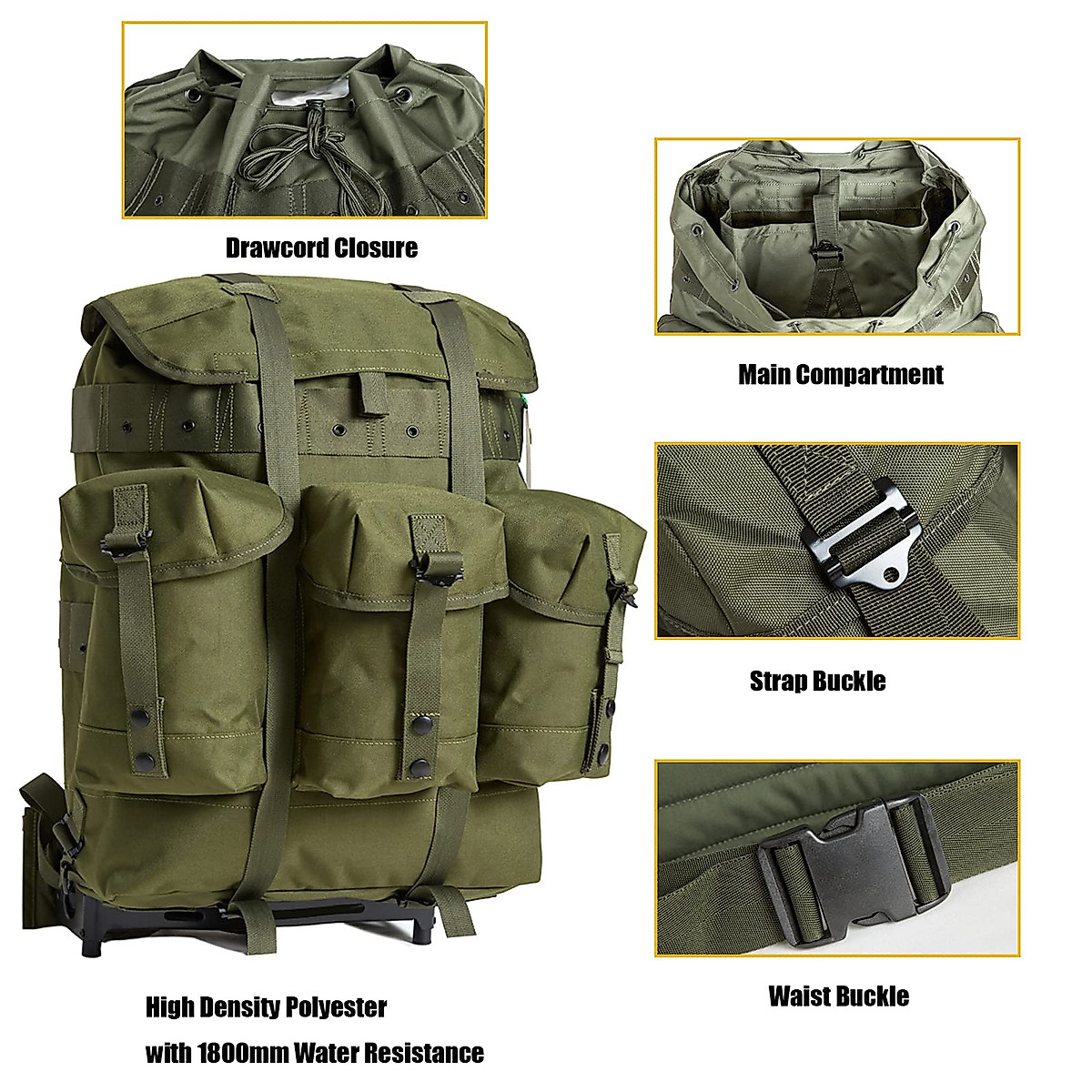MT Military Alice Pack Army Survival Combat ALICE Rucksack Backpack Olive Drab