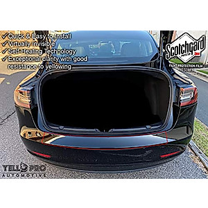 Yellopro Auto Custom Fit Tesla Model S 2017 2018 2019 2020 3M Scotchgard Pro Trunk Rear Bumper Edge Protector PPF Clear Bra Paint Anti Scratch Guard Self Healing Decal Sticker Cover Film Kit