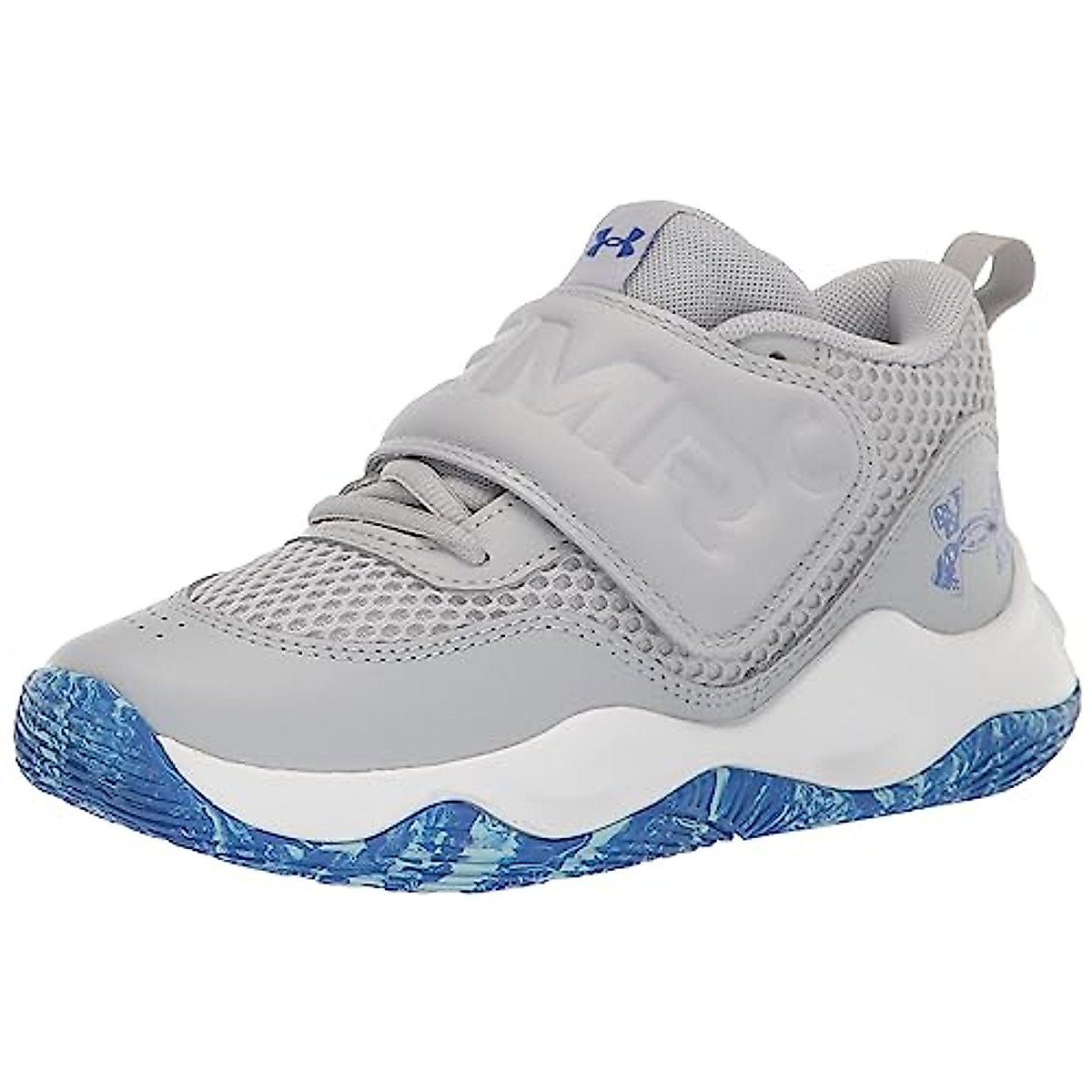 Under Armour Unisex Pre School Zone Basketball 2, (102) Mod Gray/Midnight Navy/Team Royal, 2, US