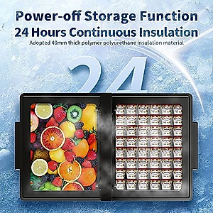 cureder 12 Volt Refrigerator Dual Zone - 55 Liter(58qt) Car and RV Portable Refrigerator with 12V DC and 110-240V AC Options - Ideal Portable Fridge with Compressor for Camping and Road Trips