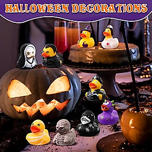 ANGGIKO 24 Pcs Halloween Rubber Ducks Gifts, Mini Rubber Ducks Bulk Bath Toys, Party Favors Rubber Duck for Jeep Halloween Decoration Trick or Treat Bags Fillers, Goodie Bags Stuffers Party Supplies