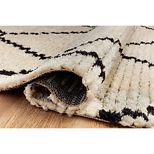 Chris Loves Julia x Loloi Alice Collection ALI-04 Cream / Charcoal 6'-5" x 9'-2" Area Rug