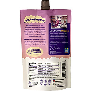 Fila Manila Ube Coconut Spread As Seen on Shark Tank - Award-Winning 5.8 OZ Pouch, Vegan, Gluten Free, Dairy Free, No Red 3, No Red 40, No Ube Extract, No Artificial Colors, No Artificial Flavors, As Seen on TikTok (1 Pack)