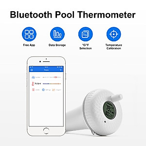 Inkbird Pool Thermometer with Bluetooth, for Hot Tub, Swimming Pool, Aquarium