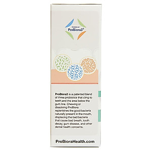 ProBiora Professional Strength Oral Probiotics for Teeth and Gums | Dental Probiotic for Oral Health | Bad Breath Treatment for Adults | Tooth Whitening | ProBiora3 Probiotic Blend | 90 Mint Tablets