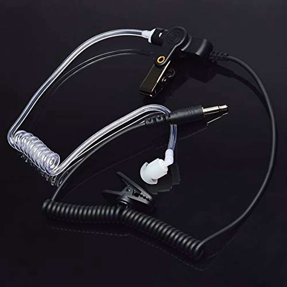 HYS Receiver/Listen ONLY Surveillance 3.5mm Headset Earpiece with Clear ...