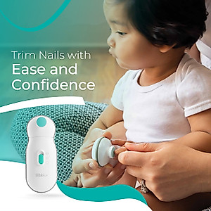 bblüv - Trimö - Baby Nail Trimmer Electric - Baby Nail File for Newborn and Toddler (0 to 12 Months+), Gentle and Quiet Fingernail and Toenail Clippers, Original Trimo Kit (Pack of 1)