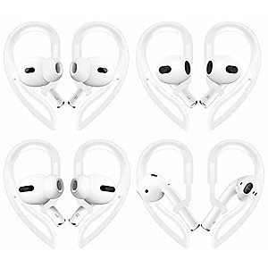 Adjustable Ear Hooks Compatible with AirPods Pro 2 2022 Release [ Anti-Slip ], 360 Degree Rotation Adjustment Earhooks Sport Holder Wings Compatible with AirPods 3 2 1 & Pro 4 Pairs Translucent