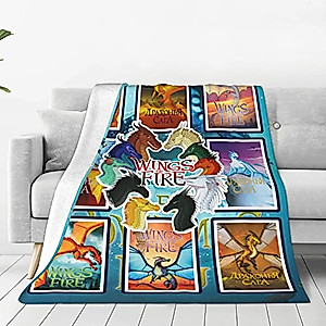 Qunan Wings of Dragon Fire Blankets Ultra-Soft Micro Fleece Throw Blankets All-Season Warm Fuzzy Lightweight Blanket for Sofa Bed 50''X40'', Black8