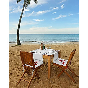 Chair Seat Covers Set of 4 Red High Heels Waterproof Outdoor Seat Covers Wood Grain Chair Covers for Dining Room Removable Kitchen Chair Covers Slipcovers for Dining Garden