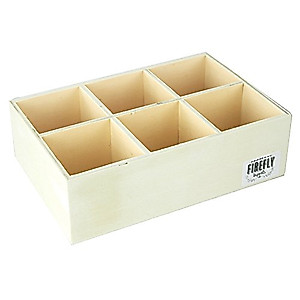 Homeford Desk Caddy 6-Compartment Wooden Box, 8-Inch