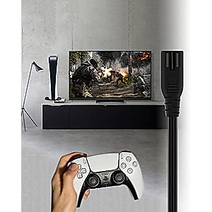 AC Power Cord for PS5 PS4 PS3 Playstation 4 Slim,Xbox One S/X,TV Power Cable for Samsung LG TCL Roku Toshiba LED LCD TV,HP