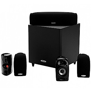 Polk Audio Blackstone TL1600 Compact Home Theater System, Total 6 Items - 4 TL1 Satellite Speakers, 1 Center Channel & an 8" Powered Subwoofer, Bass Port, Detachable Grilles Included