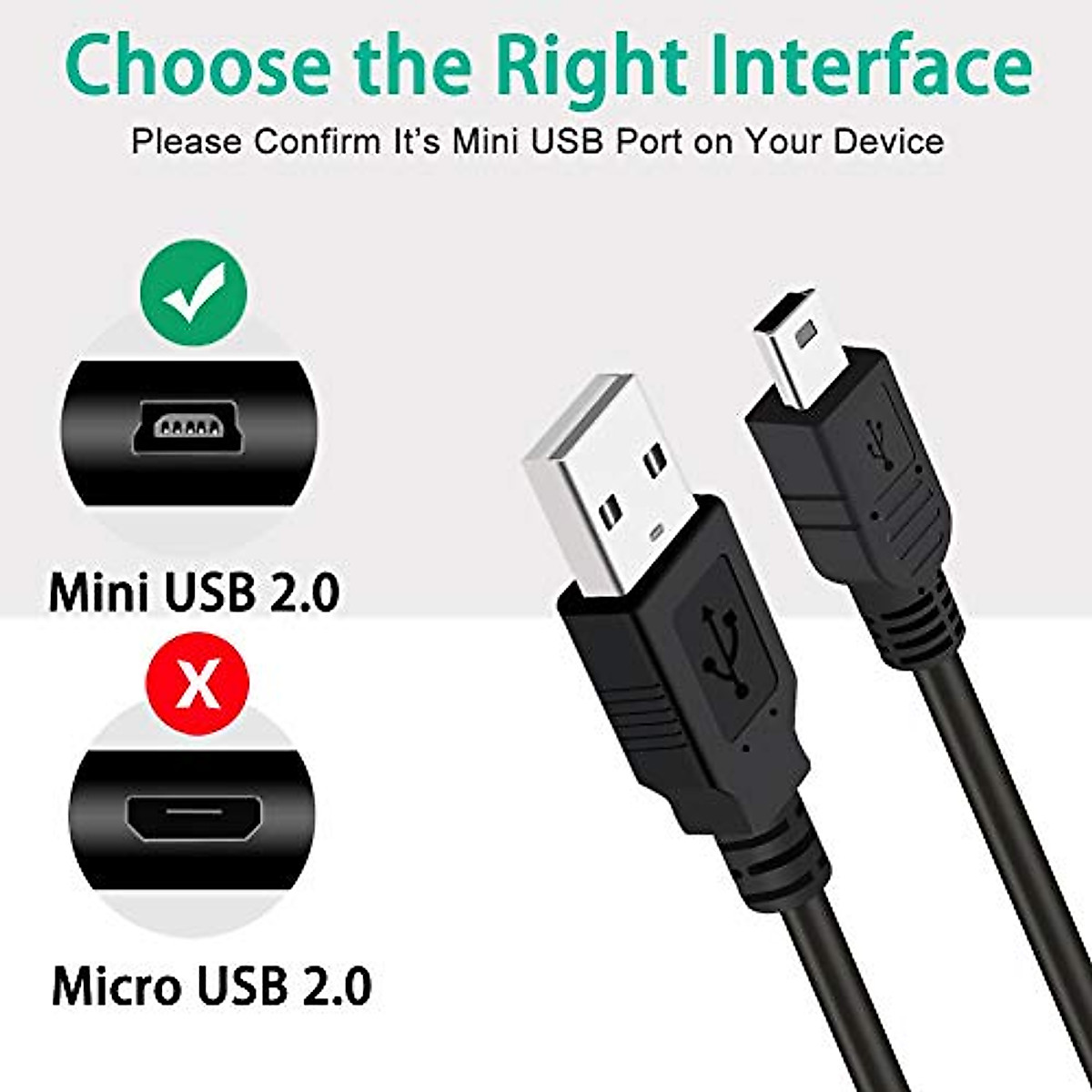 PS3 Charger Cable,10ft PS3 Controller Charging Cord,Mini USB Cable for Sony Playstation 3 Controller,DualShock 3 SIXAXIS,PS3 Slim Data Charger Wire PS Move,TI84 Plus CE,PS3 Charging Cables