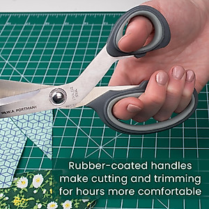 WA Portman 3 pc Fabric Scissor Set - 3 Pack Sewing Scissors for Fabric Cutting - 1 Pair Large Fabric Scissors - 1 Pair Medium Fabric Shears - 1 Pair Thread Scissors Thread Snips - Tailor Scissors