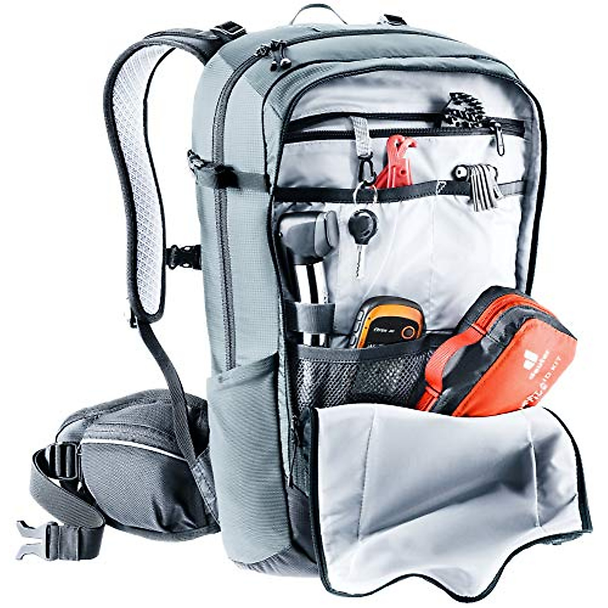 deuter Women's Flyt 18 SL Bicycle Backpack with Protector, Graphite Black, 18 l