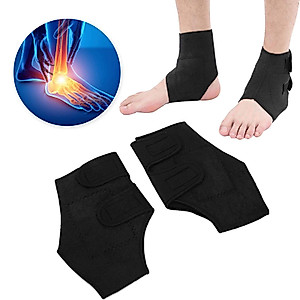 Heated Ankle Brace, Plantar Fasciitis Foot Ankle Wrap with 3 Level Controller for Moist Heat, Injuries Pain Relief for Sprains, Strains, Arthritis, Torn Tendons
