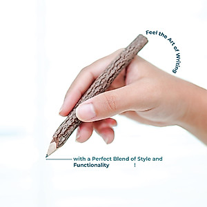 BSIRI Pencil Wood Favors of Graphite Wooden Tree Rustic Twig Pencils Unique Birch of 12 Camping Lumberjack Decorations Party Supplies Novelty Gifts as a Natural Pencil Gifts for Kids in Classroom