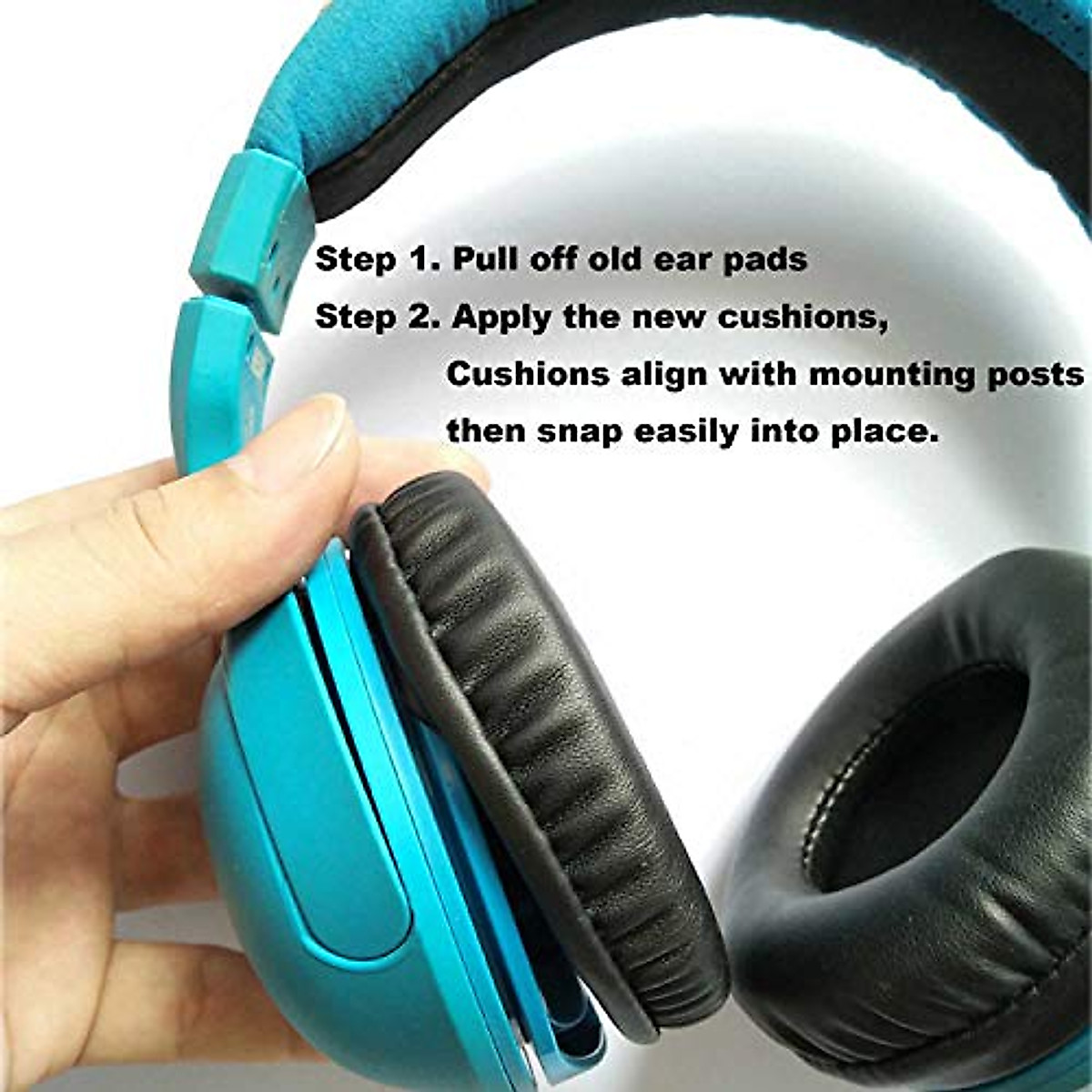 Skullcandy Replacement Ear Pads Hesh 2 Replacement Ear Pads Ear Cushions Ear Cups Ear Cover Earpad Repair Parts for Skullcandy Hesh2.0 Bluetooth Wireless Headphones (Black)