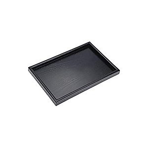 Wood Serving Tray, Rectangle Shape Solid Wood Tea Coffee Snack Food Meals Serving Tray, Plate Restaurant Trays(25*18*2cm)