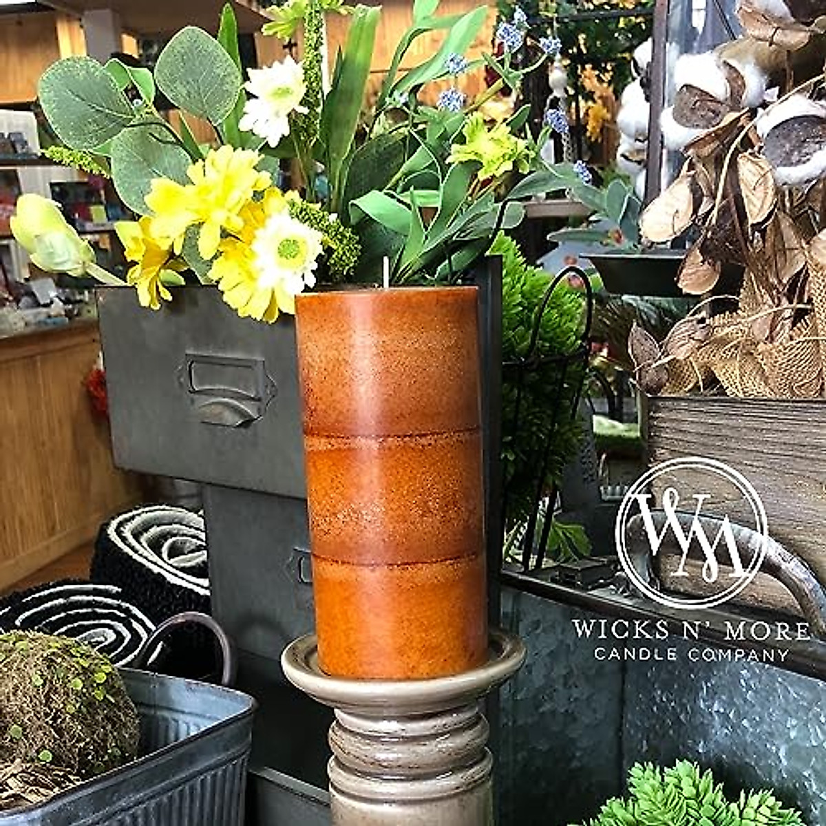 Wicks N More Pumpkin Perfect 3x6 Scented Pillar Candle