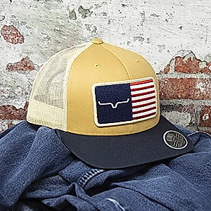 Kimes Ranch Adjustable Snapback Hat American Trucker/Work Wear Brown