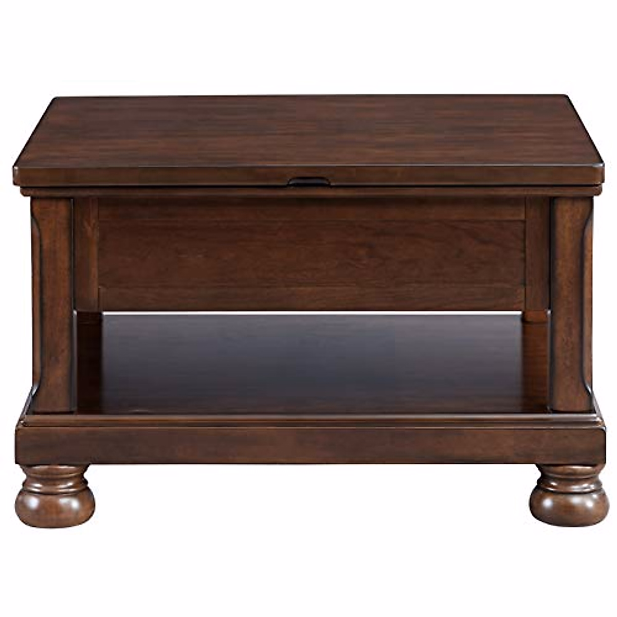 Signature Design by Ashley Porter Traditional Hand-Finished Lift Top Coffee Table, Dark Brown