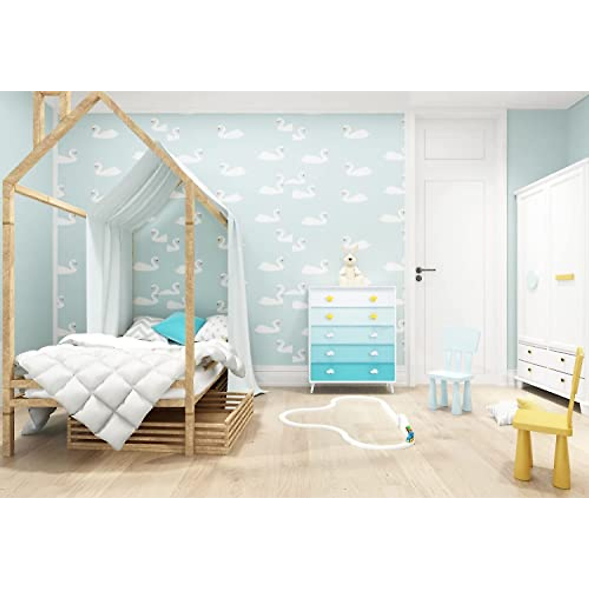 Skyscraper Cartoon Shape Soft Rubber Knobs for Kids Girls Boys Cabinet Handle pulls Drawer Knobs for Kids Room Cabinets Closets Toy Organizer Box Bookcase 6pcs/Set (Cloud, White)