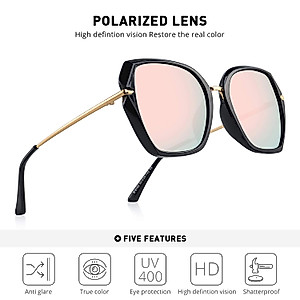 OLIEYE Polarized Sunglasses for Women-UV400 Lens Sunglasses for Female Ladies Fashionwear Polarized Sun Eye Glass